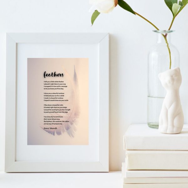 Feathers Poem by Donna Ashworth A5 Print | DONNA ASHWORTH